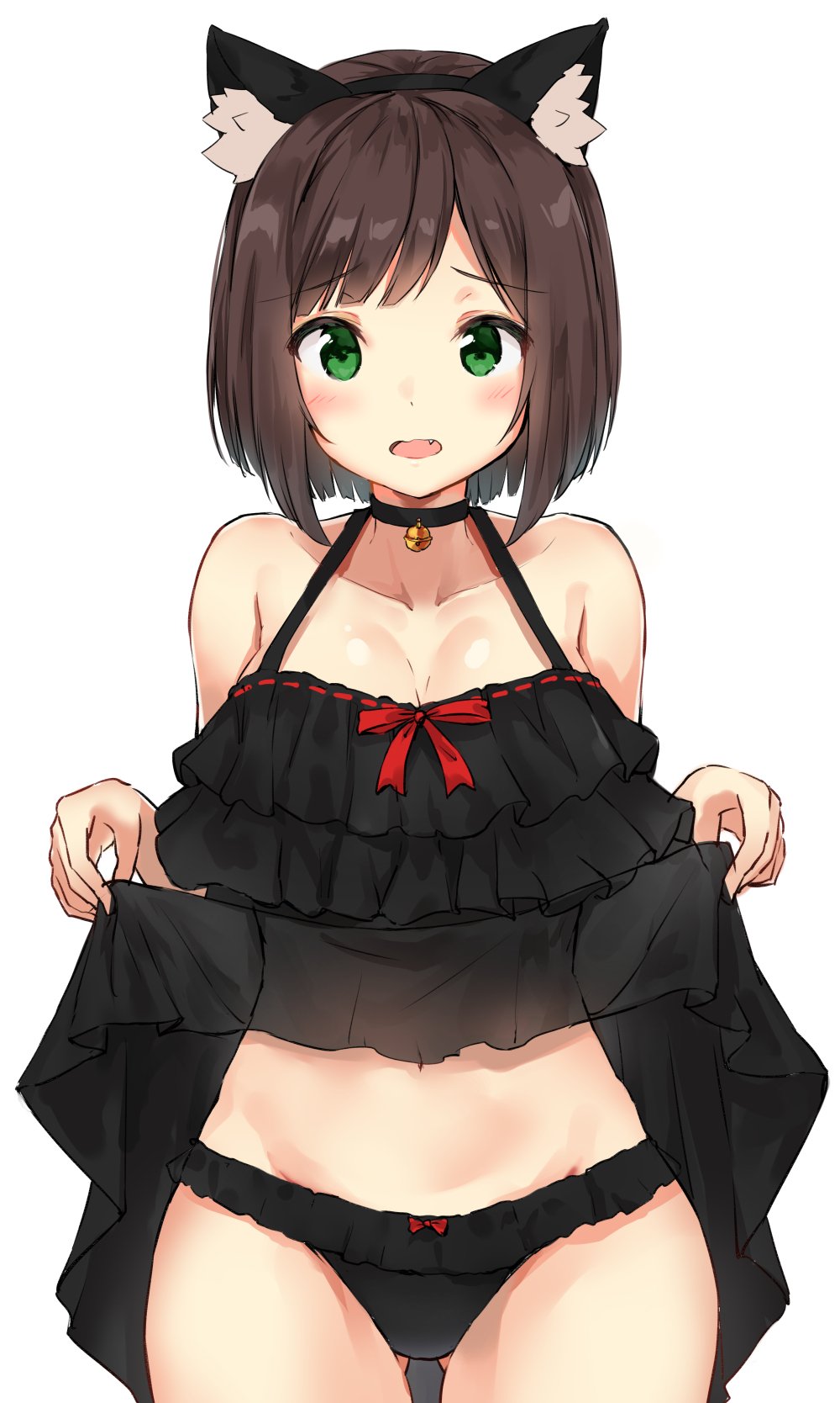 minikon the idolm@ster the idolm@ster cinderella girls maekawa miku animal ears cleavage dress ...